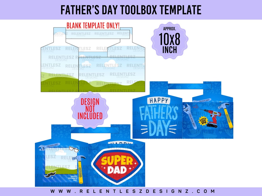 Father’s Day Toolbox Template, Edit in Canva, Template, Toolbox, Father ...