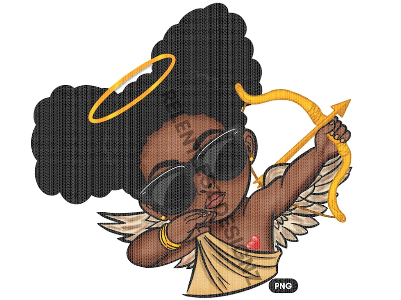 Female Afro, Melanin, Black Cupid, African American Cupid, Shades, Dab ...
