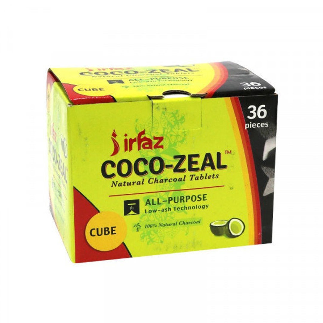 Coco Zeal Cube Coal 36 Ct. Hookah Charcoal - Etsy