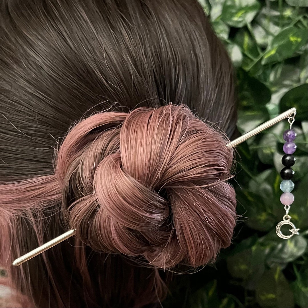 Nyx Crystal Hair Stick: Greek Goddess Hair Accessory With Amethyst ...
