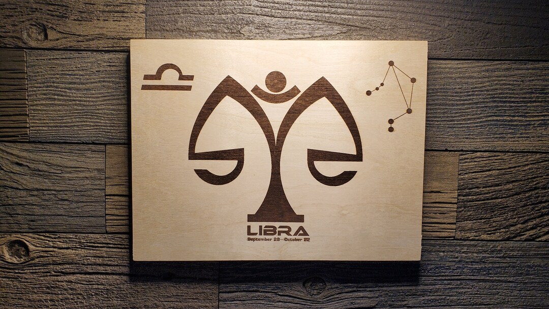 Libra Laser Engraved Wall Art - Etsy