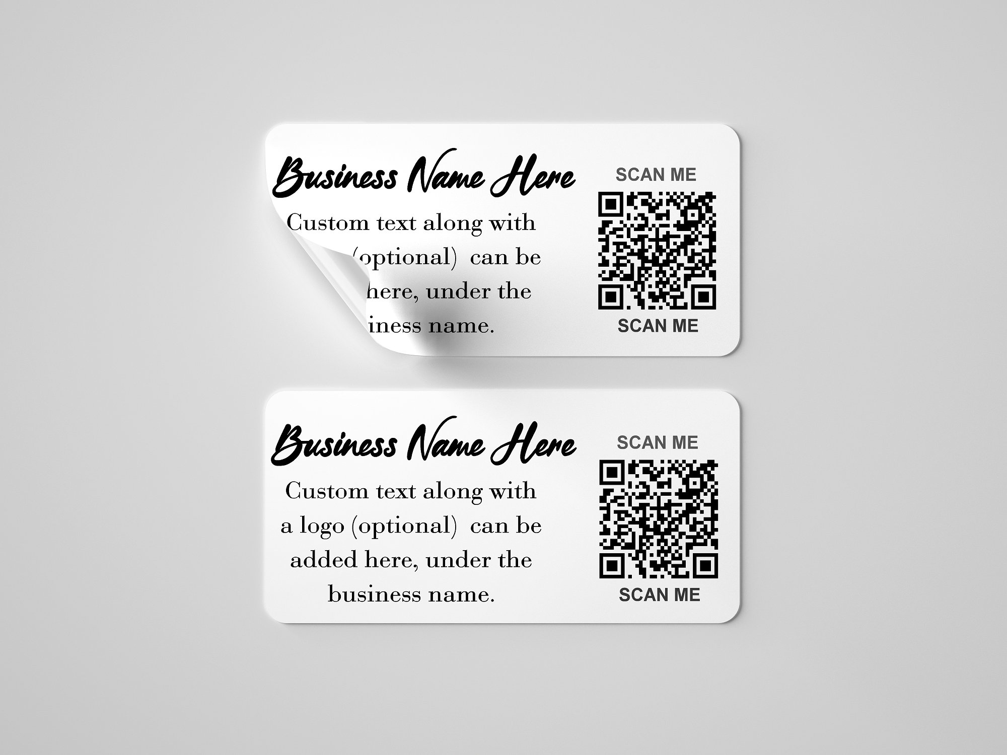 4 X 2 Custom QR Code Thank You for Your Business Stickers Glossy Labels ...