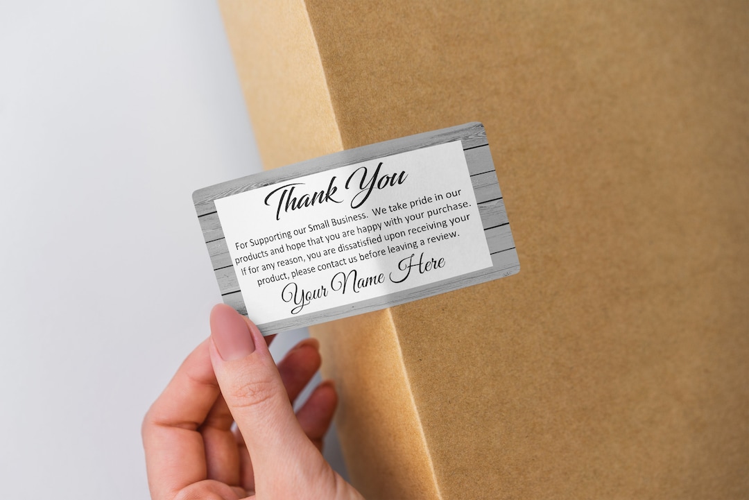 Custom Rectangular Thank You for Your Business Stickers Labels ...