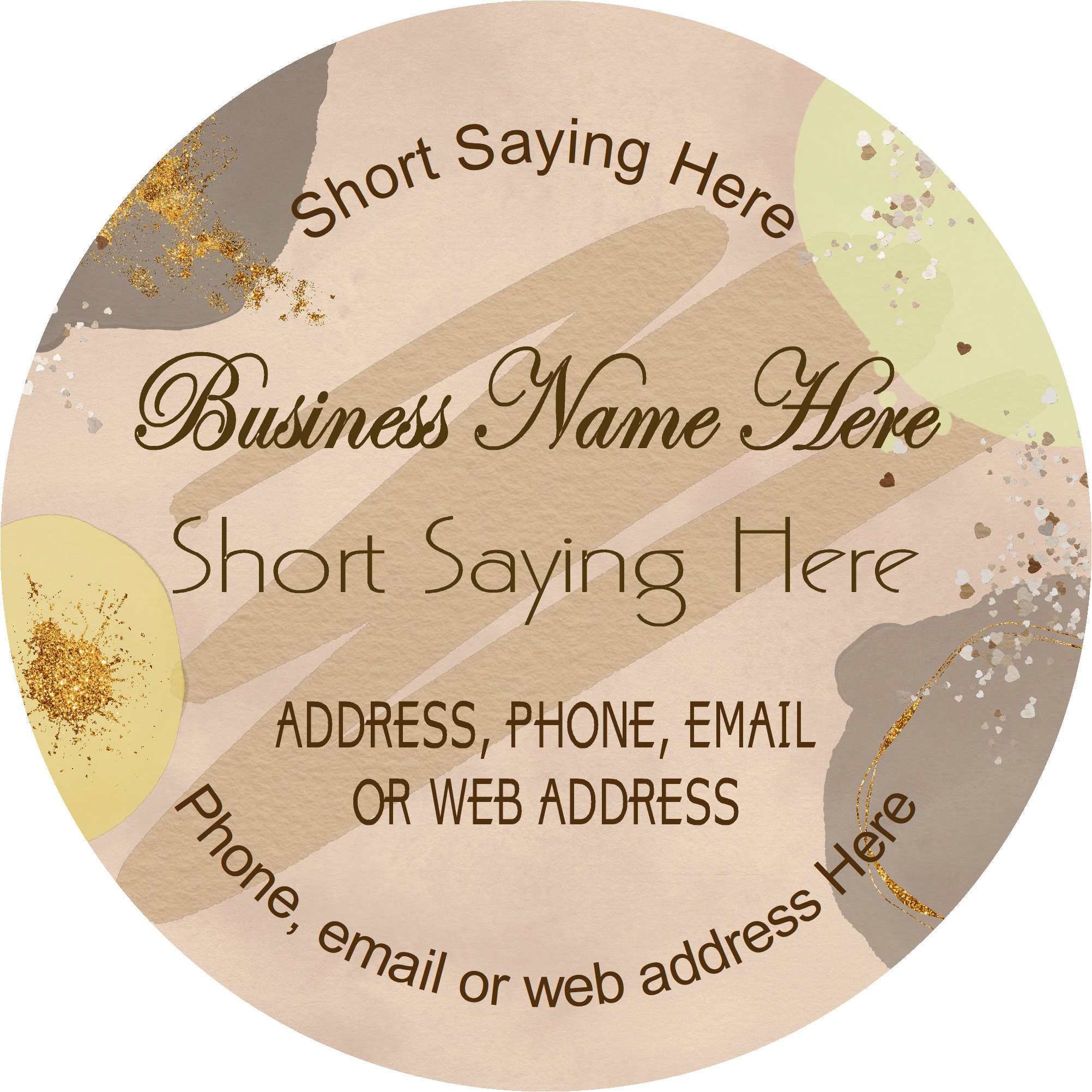 Custom Business Stickers – Glossy Watercolor Round Labels - Etsy