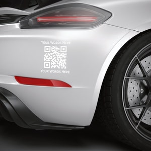 Custom QR Code Decal, Business Decal, Custom QR Code Vinyl Car Decal ...