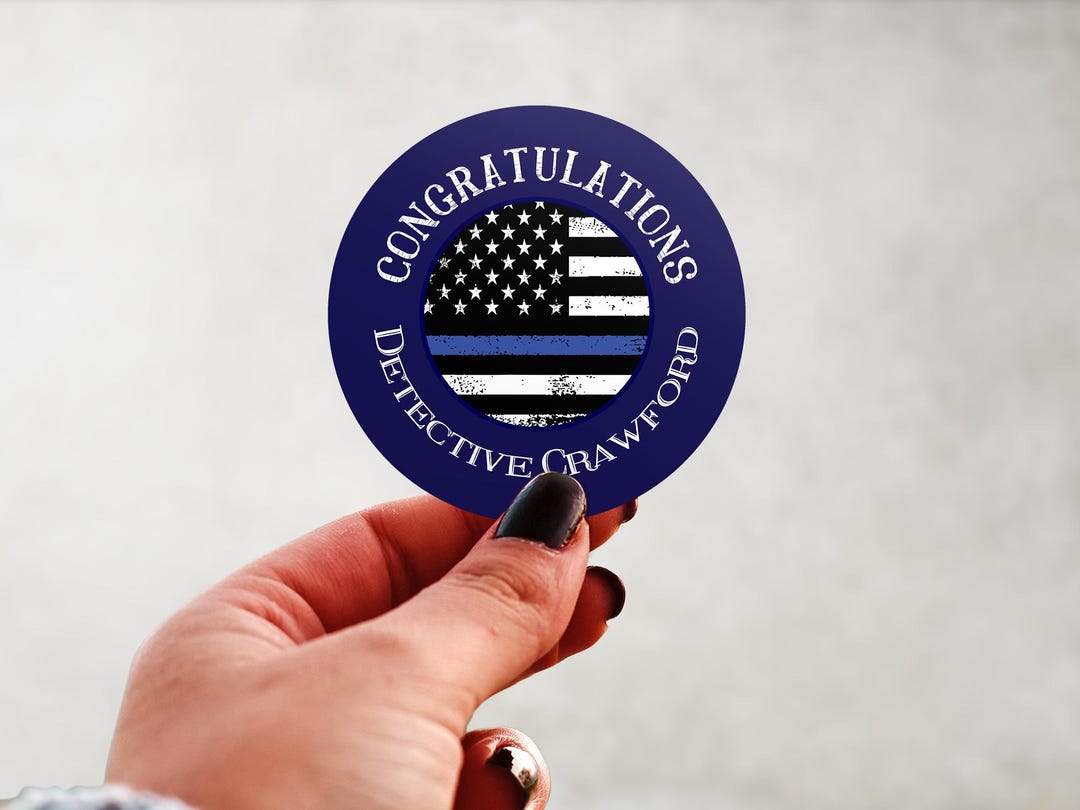 Police Officer Retirement Stickers | Cop Promotion Party Favor Labels ...