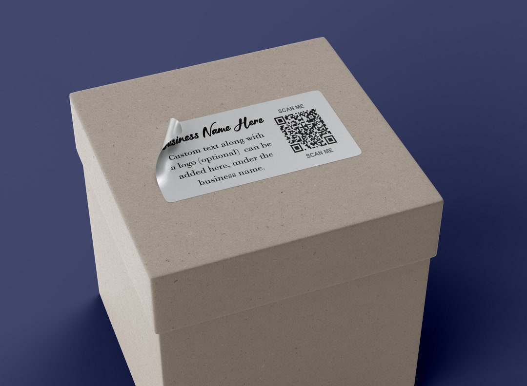 Custom QR Code- Business Thank You Stickers- Printed-glossy Labels ...