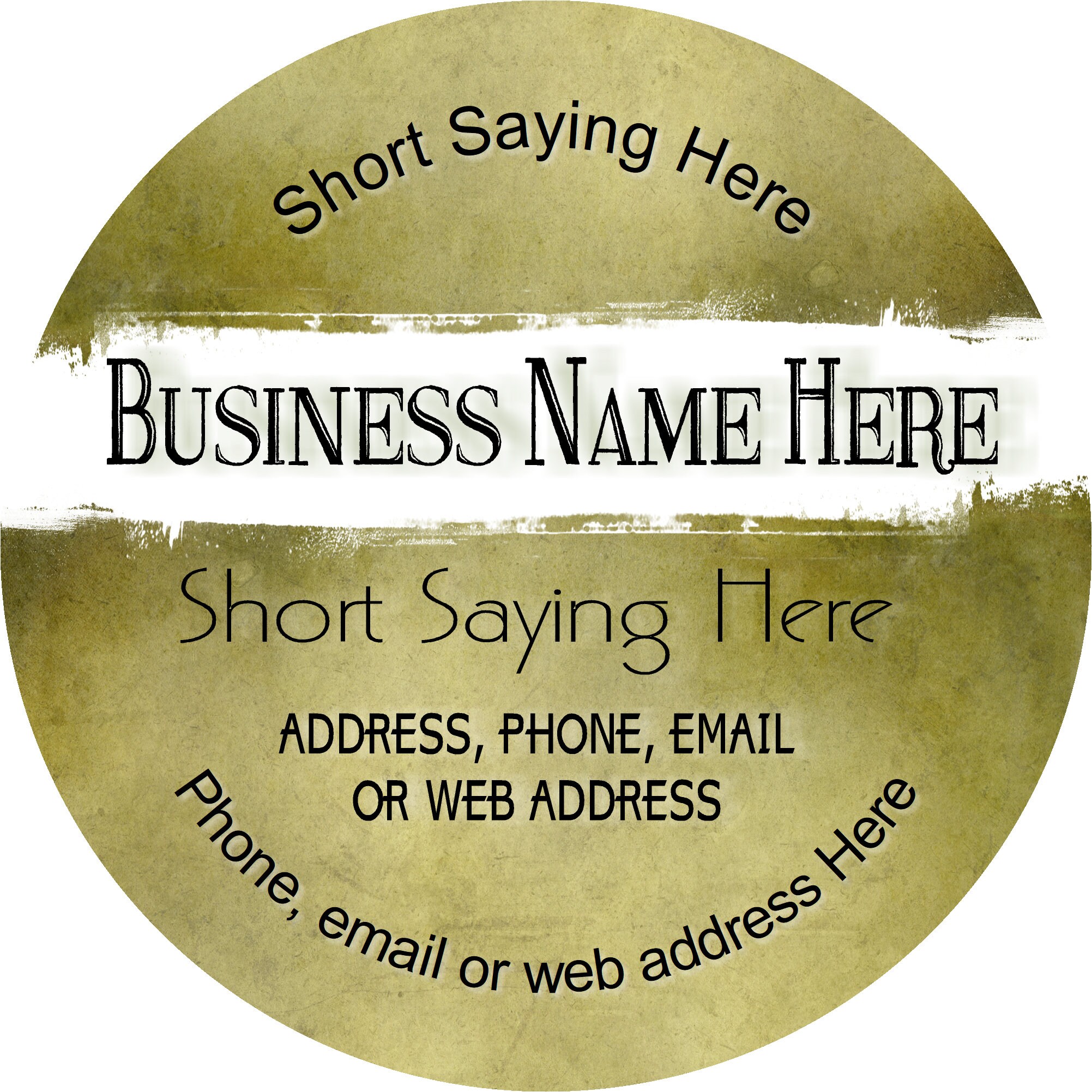 Custom Business Stickers small Business Thank You Glossy Round Labels earth Tones Olive Sage ...