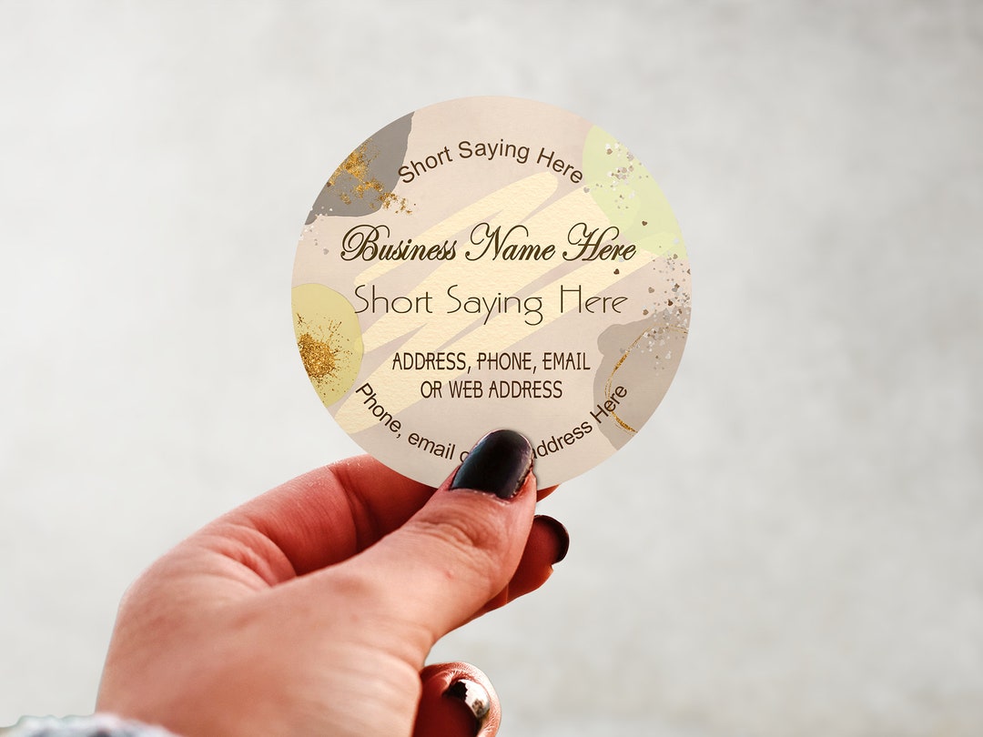 Custom Business Stickers -small Business Thank You Glossy Round Labels ...