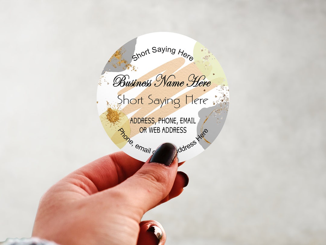 Custom Business Stickers -small Business Thank You Glossy Round Labels ...