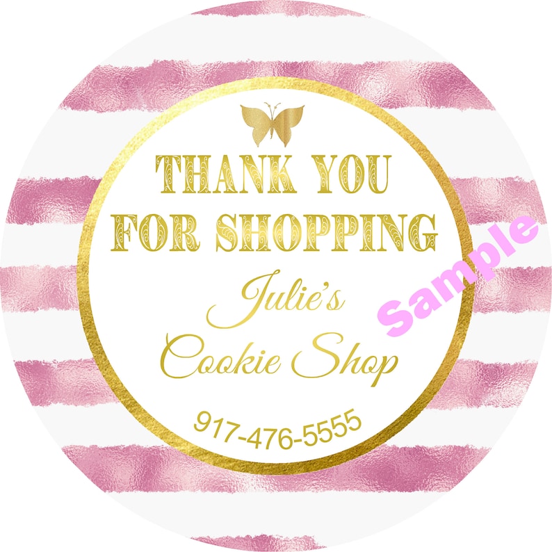 Custom Business Stickers small Business Thank You Glossy - Etsy