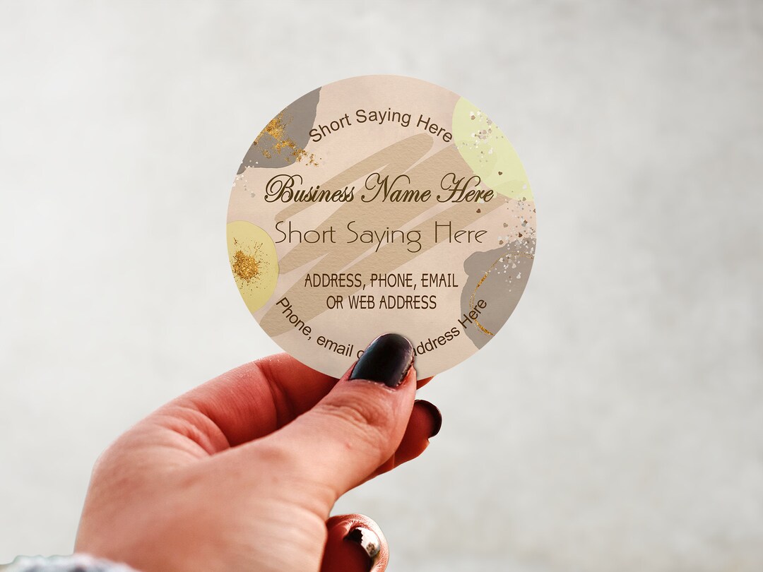 Custom Business Stickers – Glossy Watercolor Round Labels - Etsy