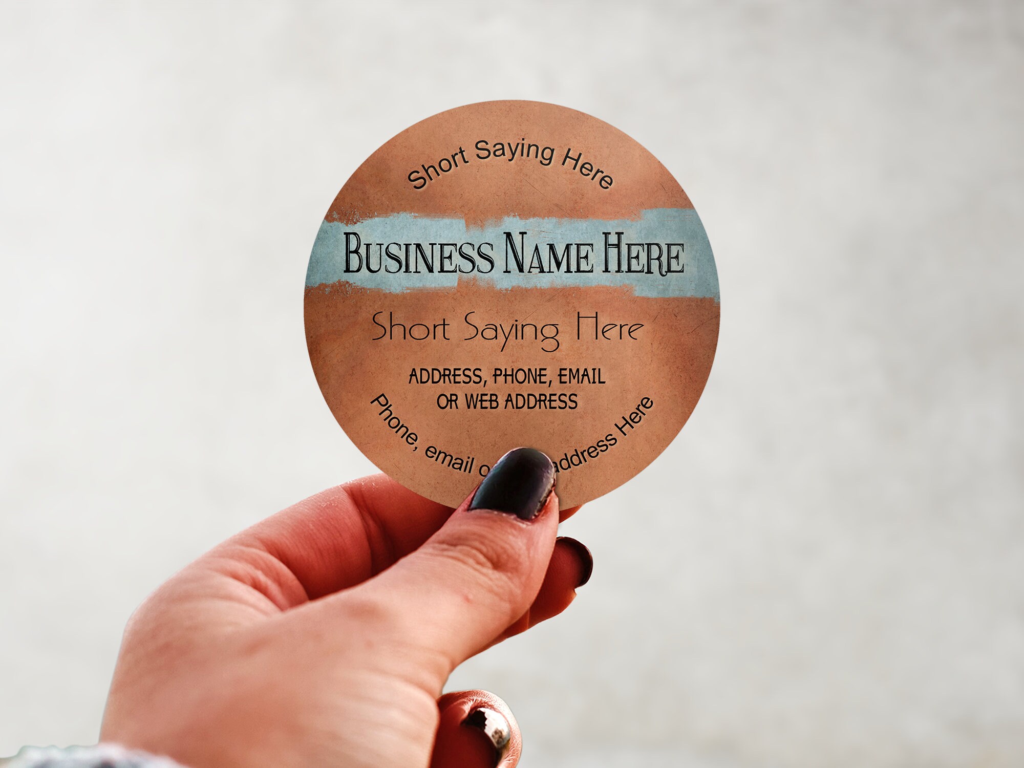Printable Custom Logo Sticker Label Template DIY Editable , 50% OFF
