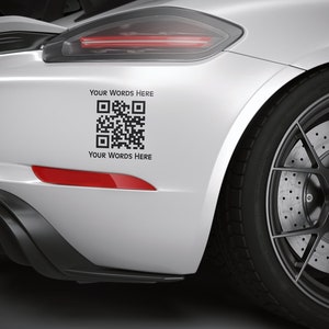 Custom QR Code Decal, Business Decal, Custom QR Code Vinyl Car Decal ...