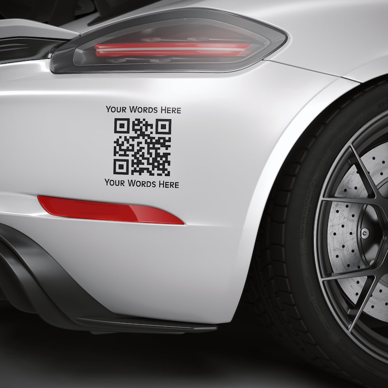 Vinyl Car Decal With Qr Code - Etsy