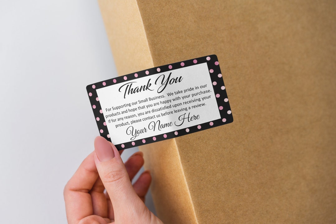 Custom Rectangular Thank You for Your Business Stickers Labels-pink ...