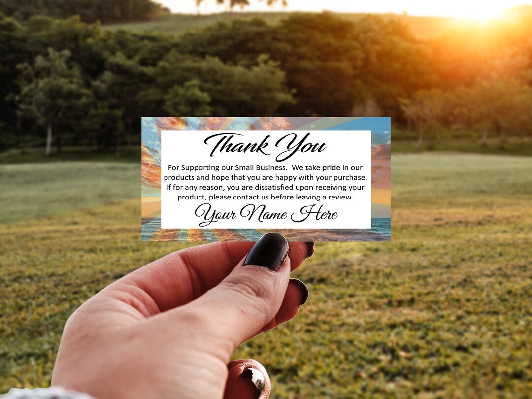 Custom Rectangular Thank You for Your Business Cards -personalized ...