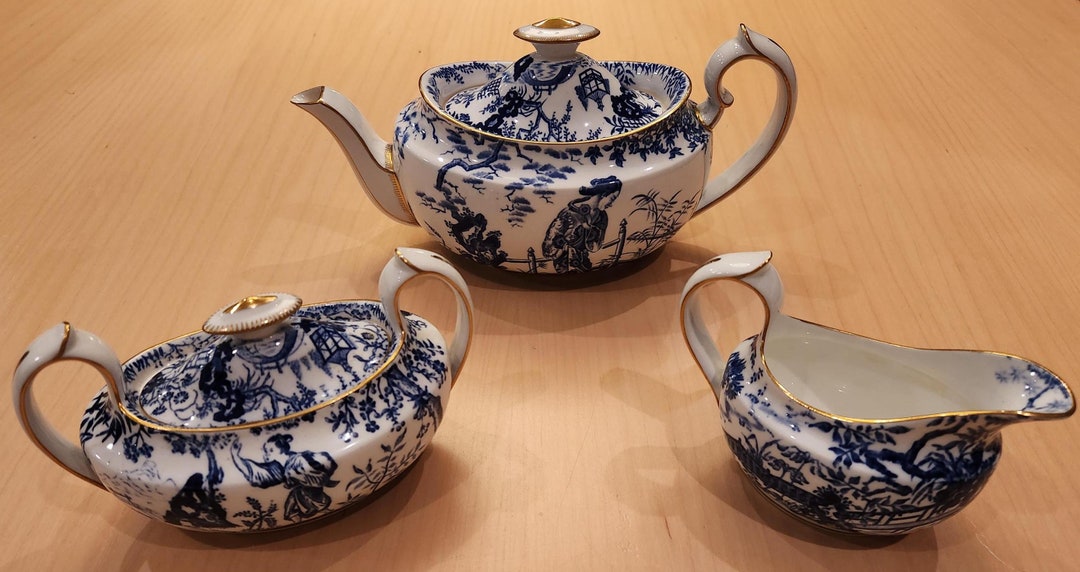 Royal Crown Derby Tea Set Mikado 3 Pieces 1924/1933 - Etsy