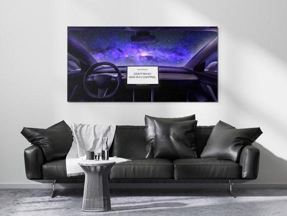 God is in Control Modern Christian Wall Art Large Canvas - Etsy