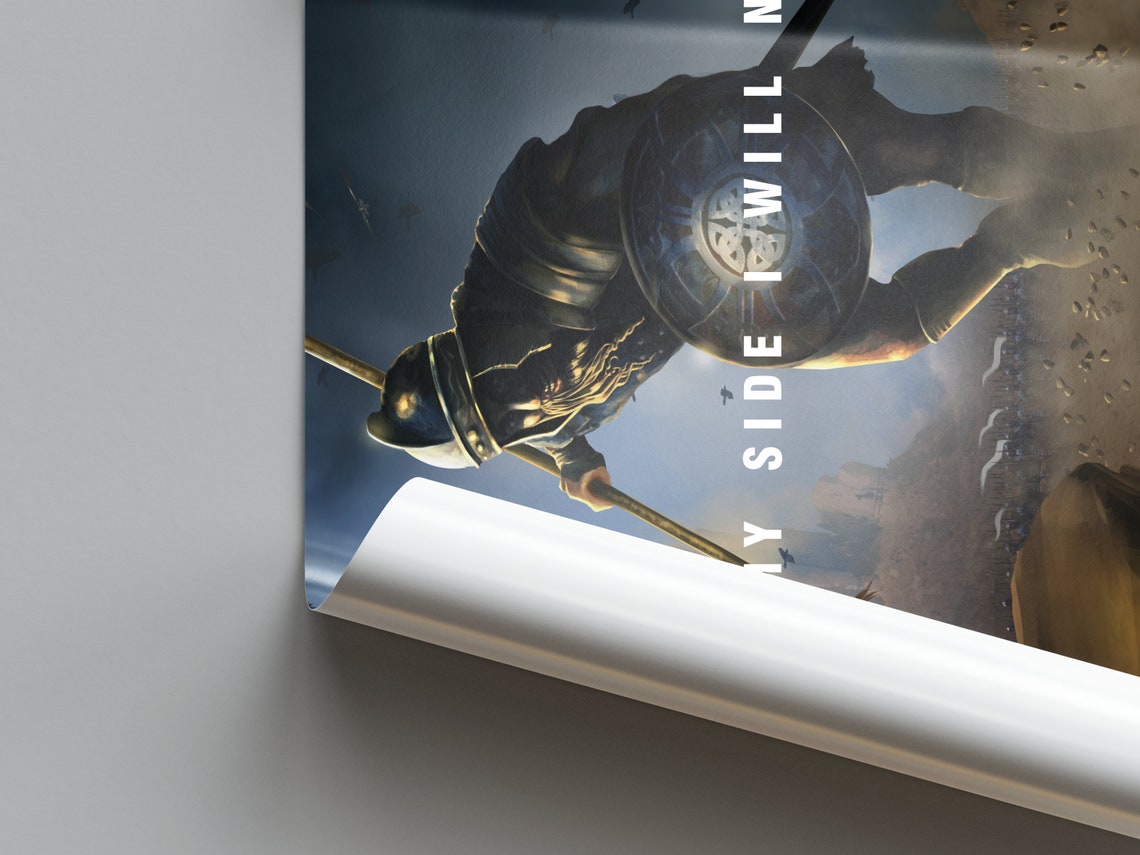 Modern Christian Poster Art Work - David Vs Goliath | Bible Verse Print ...