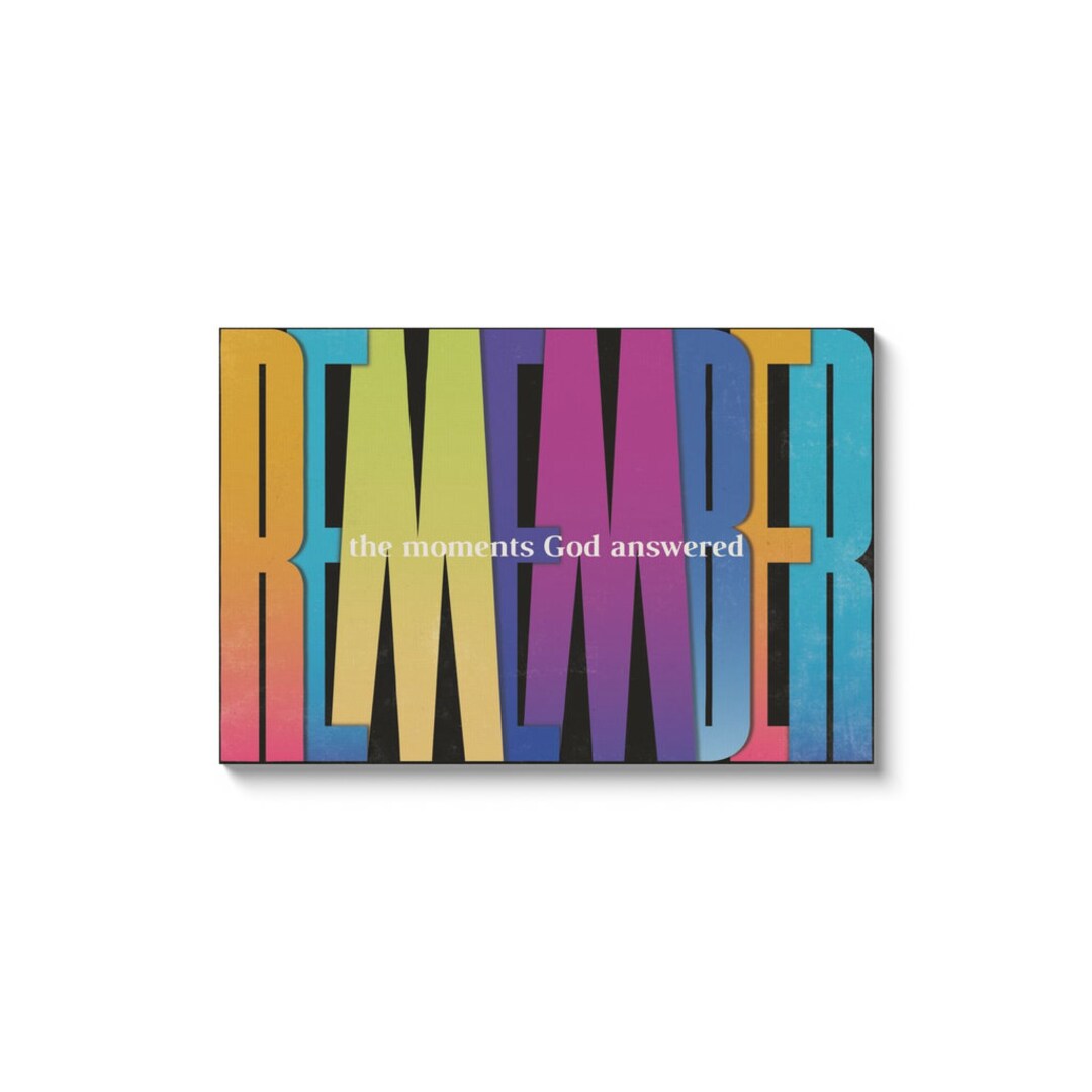 Remember When God Answered V2 - Modern Christian Wall Art Large Canvas ...