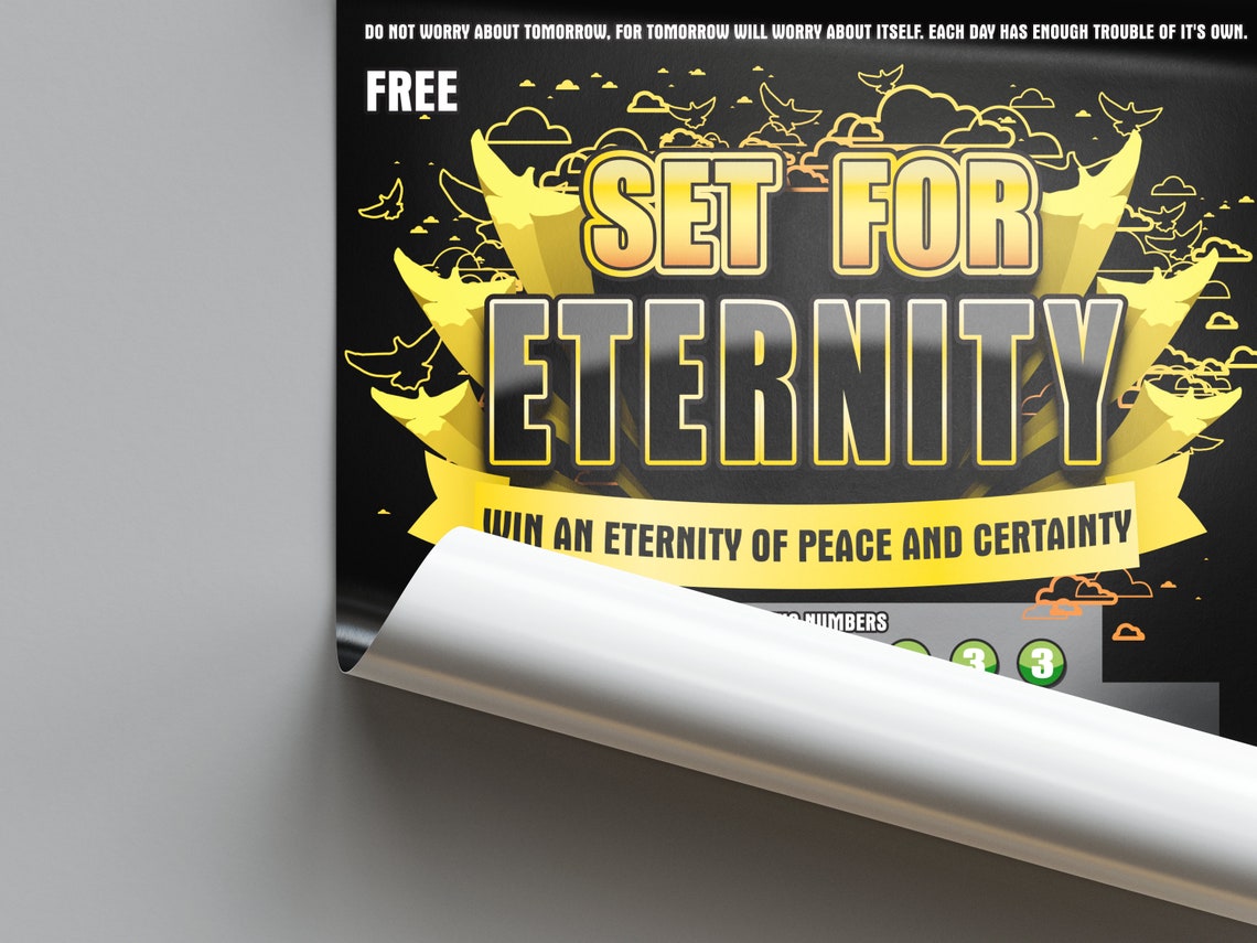 Modern Christian Poster Art Work - Set for Eternity | Bible Verse Print ...