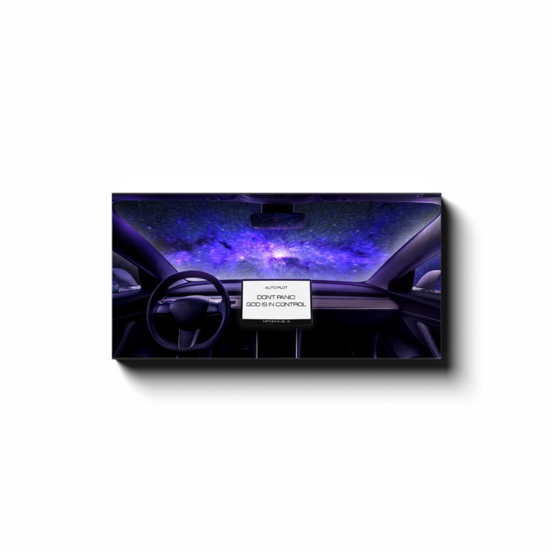 God is in Control - Modern Christian Wall Art Large Canvas | Bible ...