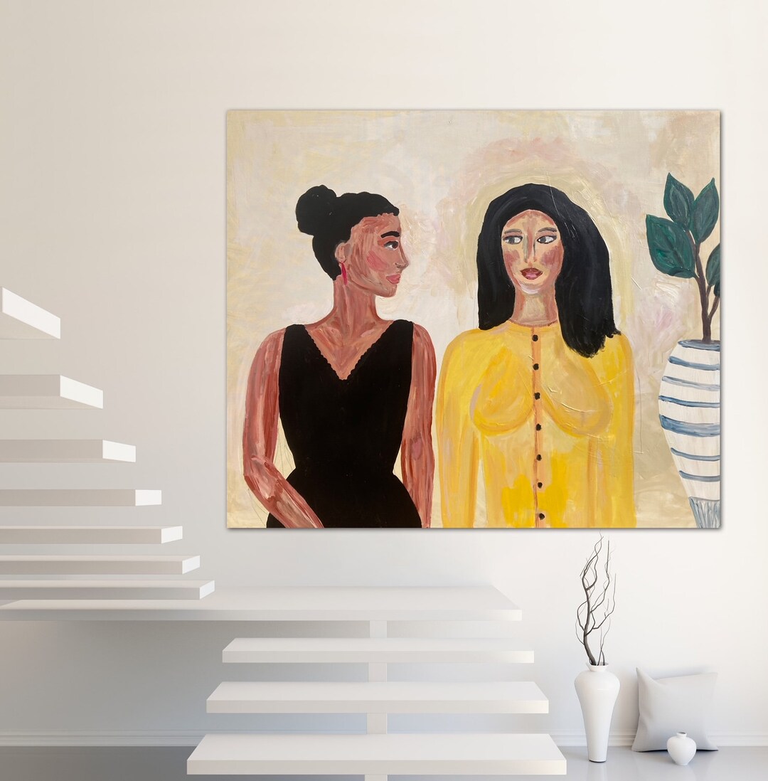 Large Format Acrylic Painting, Unique, 120x 140 X 3 Cm, With ...