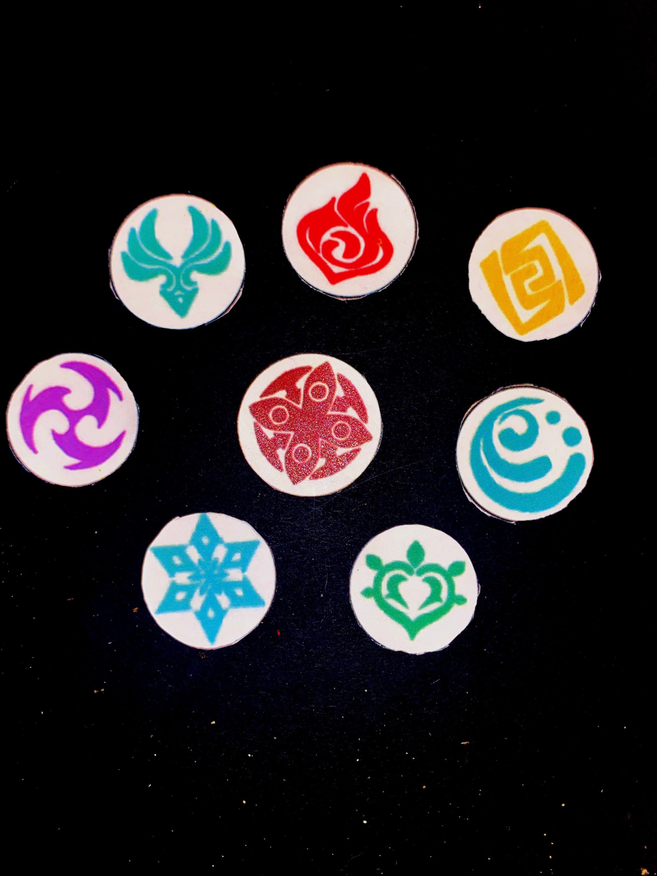 Genshin Impact Vision Stickers - Etsy