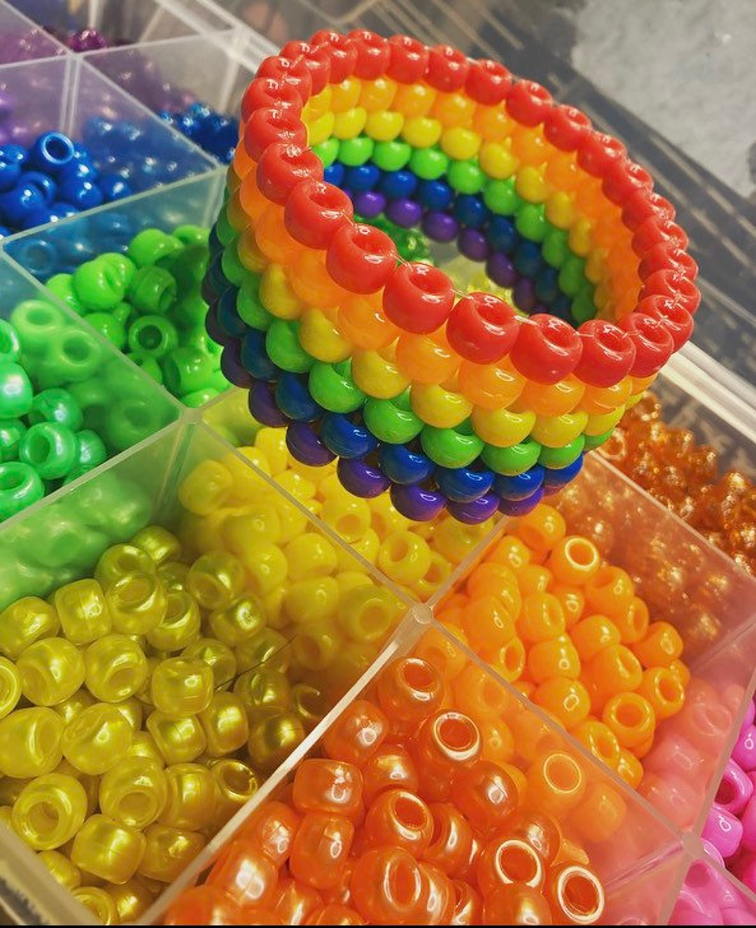 Even Stitch Kandi Cuff - Etsy