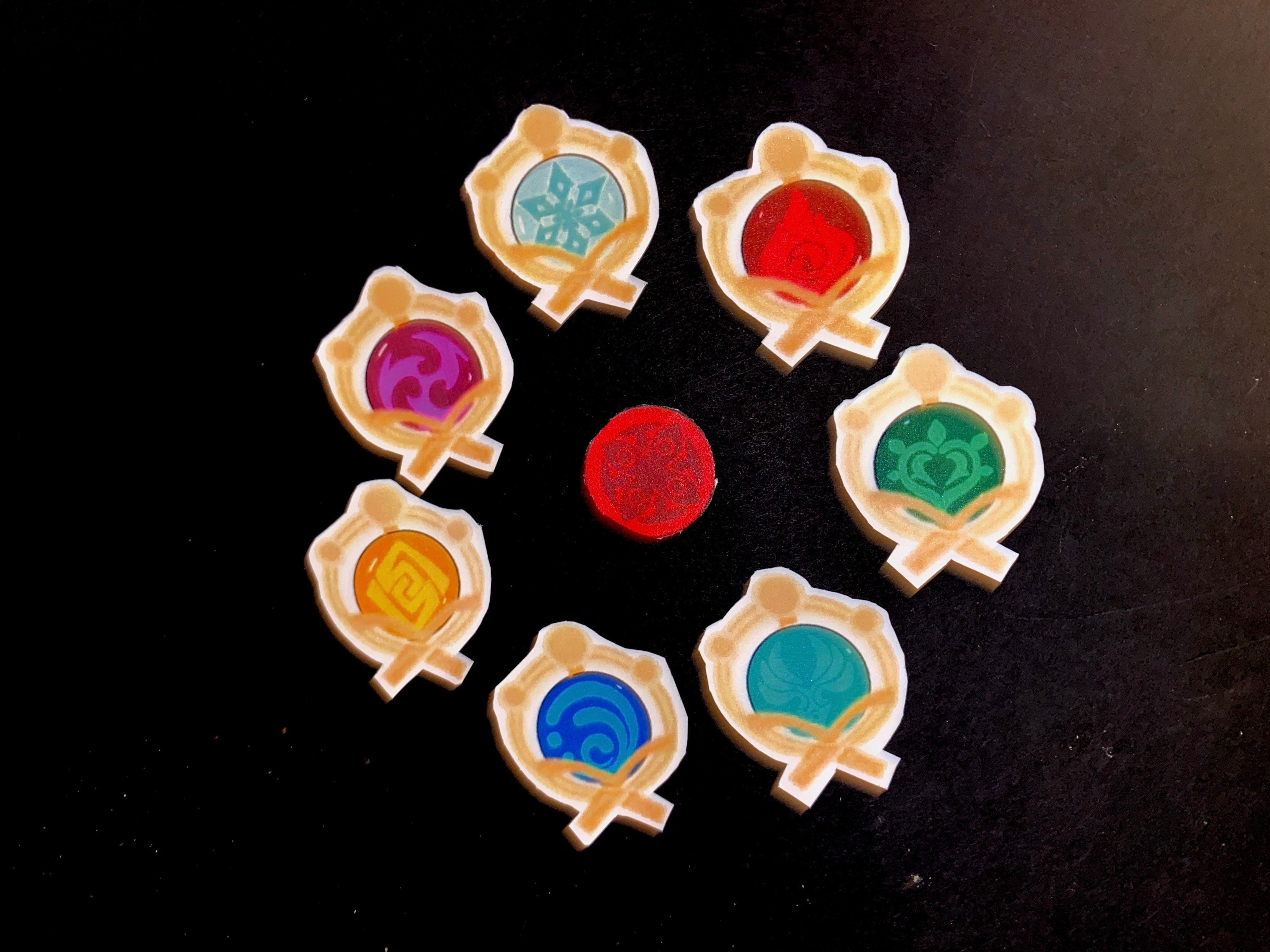 Genshin Impact Vision Stickers - Etsy