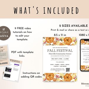 Fall Festival Invitation Templates, Pumpkin Festival Flyer Canva ...
