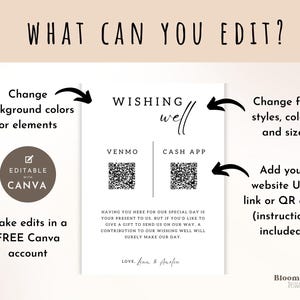 Wedding Qr Code Wishing Well, Modern Wedding Cash Registry Sign ...