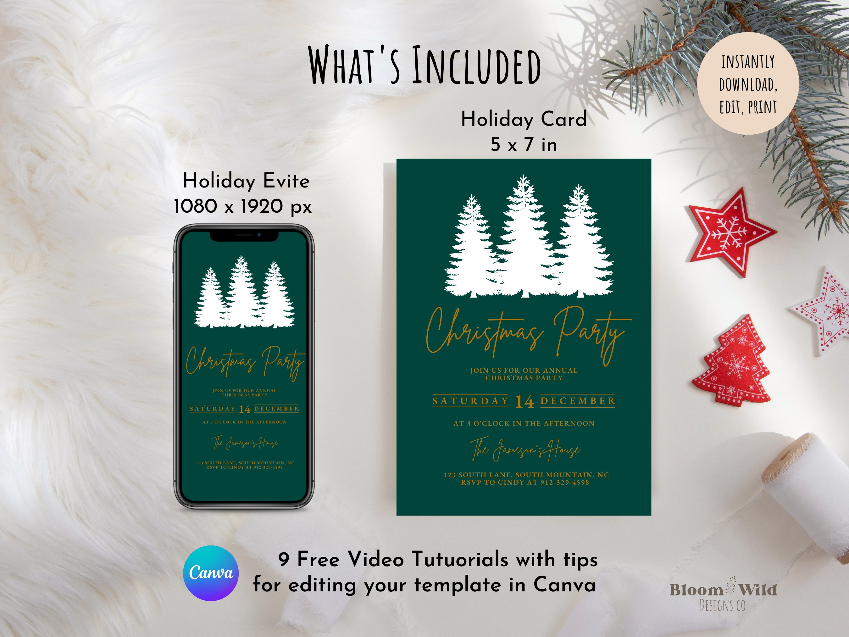 Minimalist Christmas Party Invitation Business Christmas - Etsy
