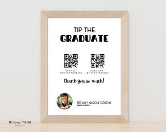 College Fund QR Code Canva, Venmo QR Code Grad, Graduation Gift Sign ...