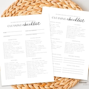 Short Term Rental Cleaning Checklist, Airbnb Cleaning Service Template ...