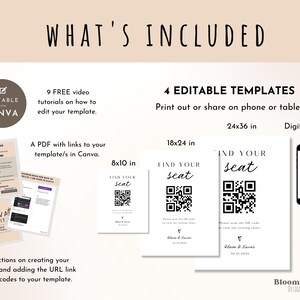 Qr Code Sign Seating Chart, Digital Seating Chart With Qr Code ...