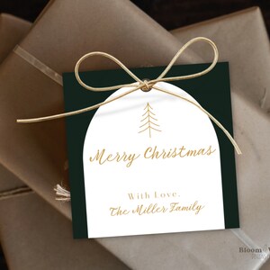 Boho Arch Holiday Gift Tag Canva Template Christmas Gift Tag - Etsy