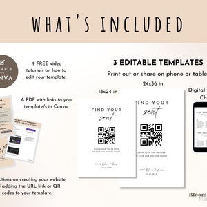 Digital Seating Chart With Qr Code Template, Qr Code for Wedding ...