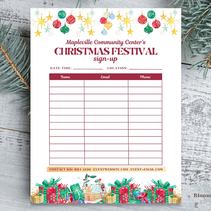 Volunteer Sign in Sheet - Etsy