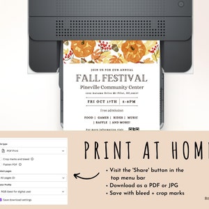 Fall Festival Invitation Templates, Pumpkin Festival Flyer Canva ...
