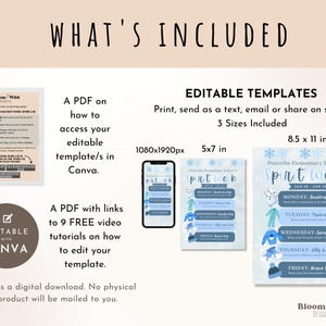 Winter Spirit Week Template, Winter Spirit Week Flyer, Spirit Week ...