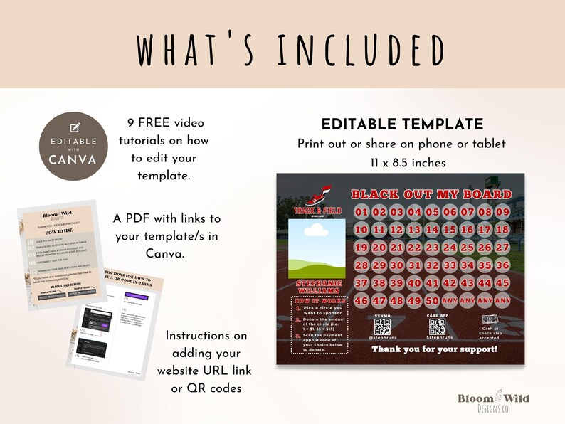 Black Out My Board Track and Field, Track & Field Fundraiser Flyer ...