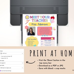 Get to Know the Teacher Printable, Editable Teacher Favorite Things ...