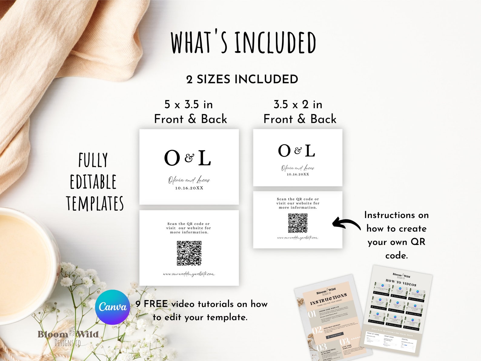 Wedding QR Code Canva, Qr Code for Gift Registry, Wedding Website QR ...