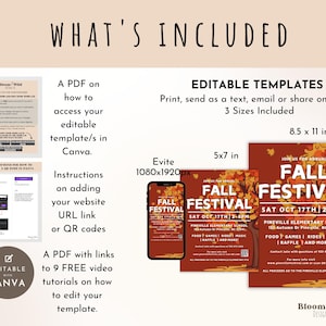 Fall Festival Flyer Canva, Fall Festival Fundraiser, Fall Festival ...