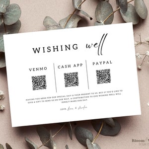 Wedding Wishing Well Qr Code Canva, Honeymoon Fund 3 QR Codes Download ...