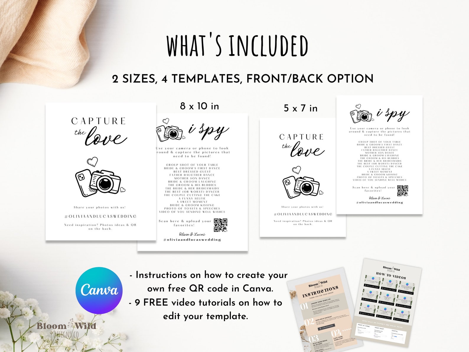 I Spy Wedding Qr Code, Capture the Love Wedding Printable Sign, QR Code ...