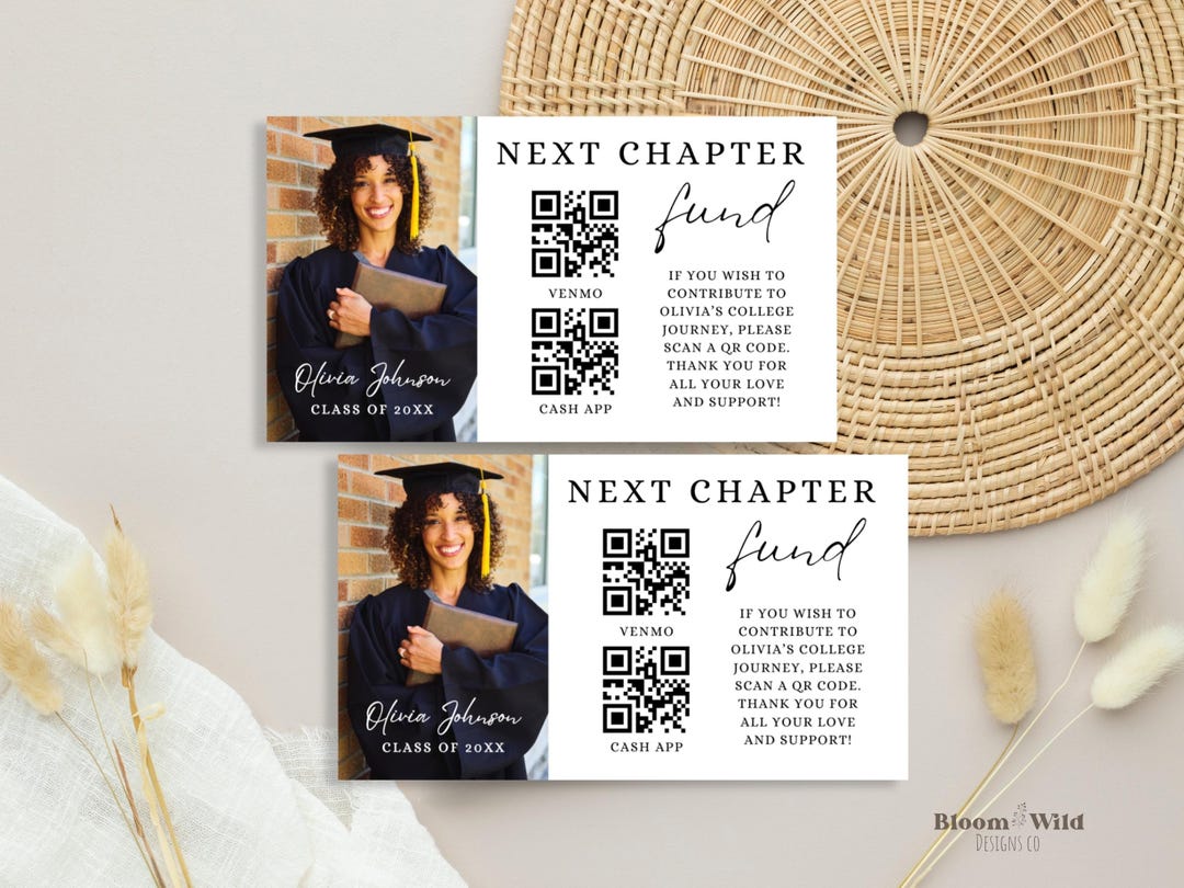 Next Chapter Graduation Insert Card, Graduation Announcement Insert for ...