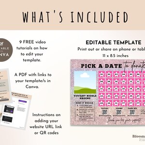 Cheer Fundraiser Template Canva, Pick A Date to Donate Calendar ...